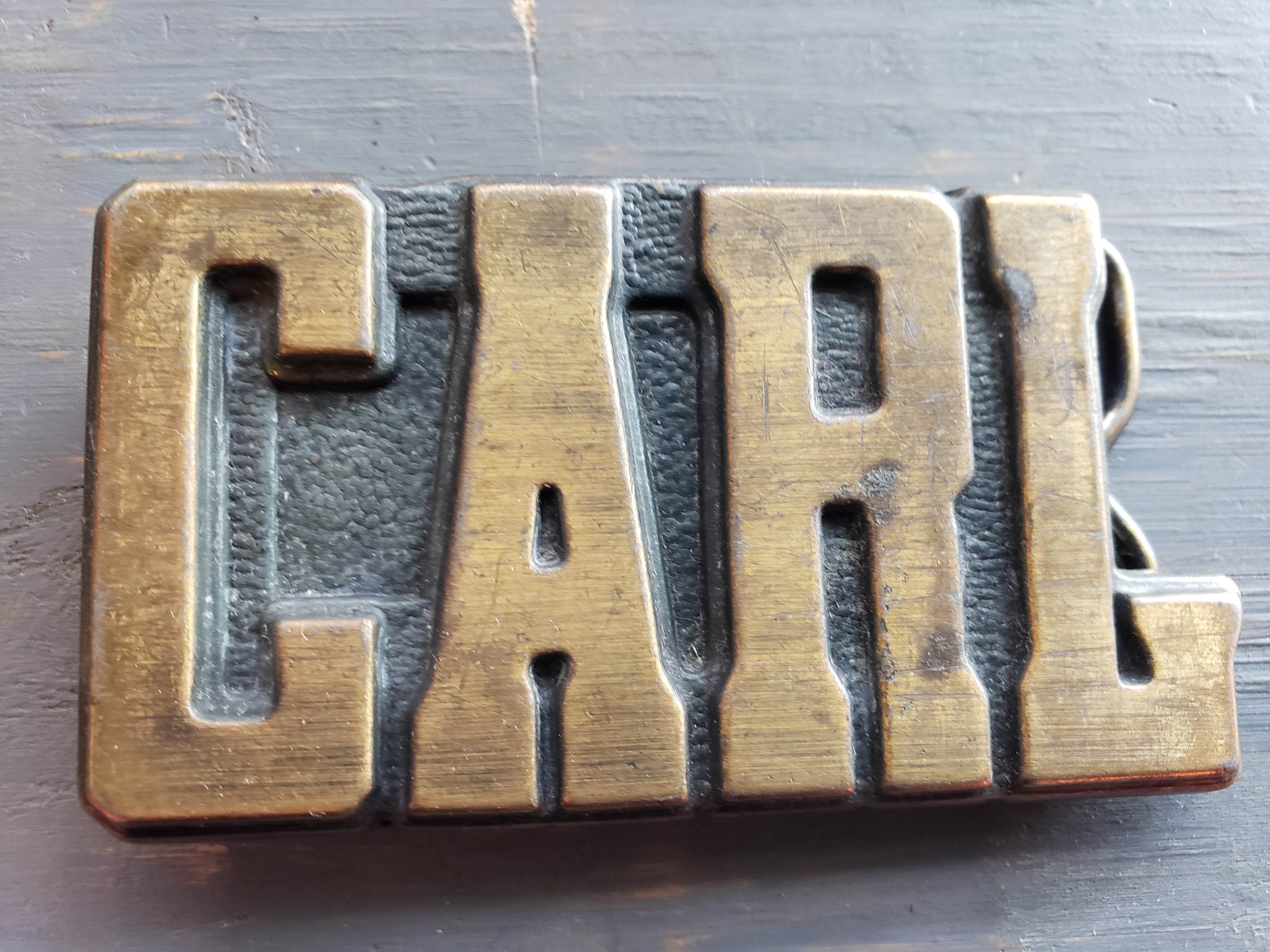 CARL name belt buckle – Frontier Auto Museum