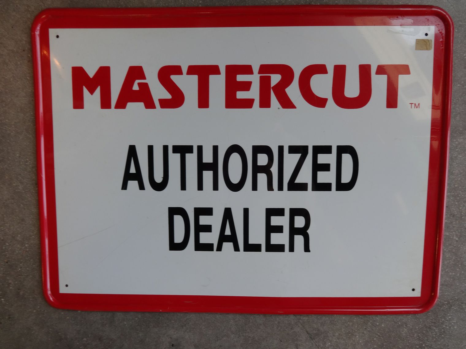 Mastercut Authorized Dealer sign – Frontier Relics